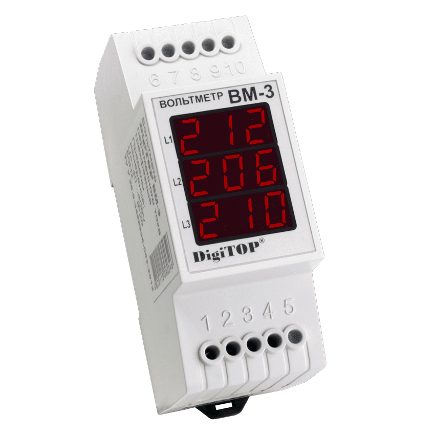 Вольтметр Вм-3 red DigiTOP купить в Москве, цены, фото, характеристики – интернет-магазин Престиж