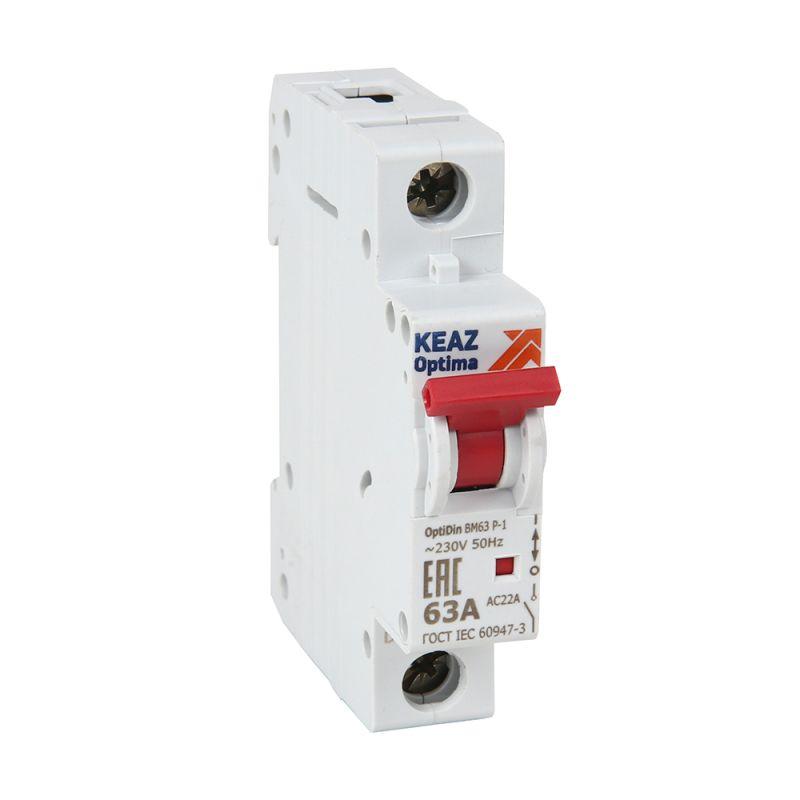 Выключатель нагрузки модульный 1п 63А OptiDin BM63Р УХЛ3 КЭАЗ 103892 103892 купить в Москве ...